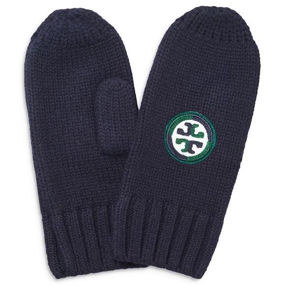 Tory Burch | Accessories | Tory Burch Color Block Logo Appliqud Mittens ...
